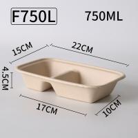 China 2 Compartment  Varnishing Sugarcane Bagasse Takeaway Boxes for sale