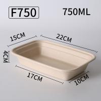 China Home Hotel 750ml Rectangle Wheat Straw Food Container With Lid for sale