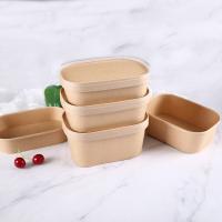 China SGS 650ml Square Compostable Biodegradable Take Away Containers Packaging for sale