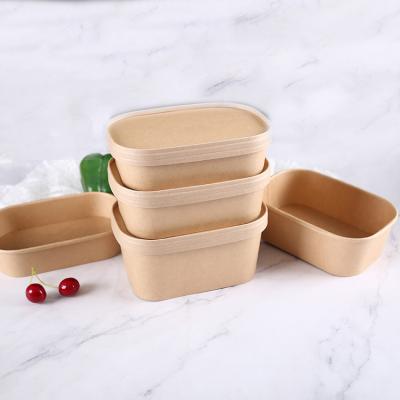 China SGS 650ml Square Compostable Biodegradable Take Away Containers Packaging for sale