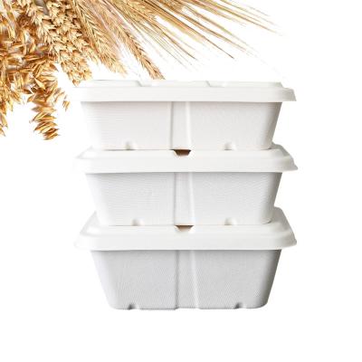 China 500ml Fast Food Sugarcane  Takeout Pulp Food Containers for sale