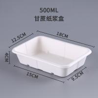 China Recyclable 500ml Waterproof Pulp Food Containers Box With Pulp Lid for sale