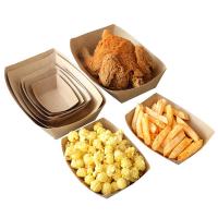 China Waterproof Cardboard Chip Paper Snack Tray Strong Load Bearing for sale