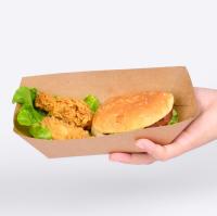 China Waterproof Cardboard Chip Paper Snack Tray Strong Load Bearing for sale