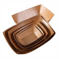 China SGS  Anti Oil Disposable Kraft Paper Snack  Bowls For Fast Food for sale