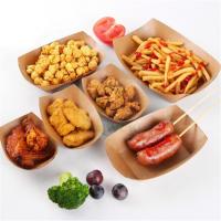 China SGS  Anti Oil Disposable Kraft Paper Snack  Bowls For Fast Food for sale