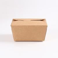 China 300gsm Food Grade Brown Paper Takeaway Containers  Leak Proof for sale