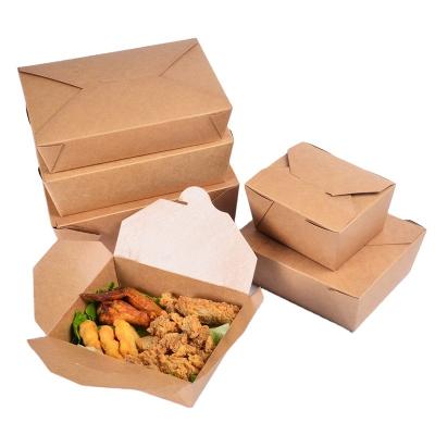 China PLA Coated 337gsm Kraft Picnic Bento Lunch Boxes Flexo Printing for sale