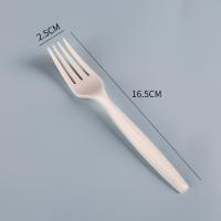 China 5.6inch Cornstarch Sustainable Compostable PLA Fork Wooden Cutlery for sale
