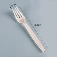 China 5.6inch Cornstarch Sustainable Compostable PLA Fork Wooden Cutlery for sale