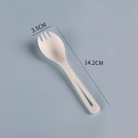 China 5.6inch Cornstarch Sustainable Compostable PLA Fork Wooden Cutlery for sale