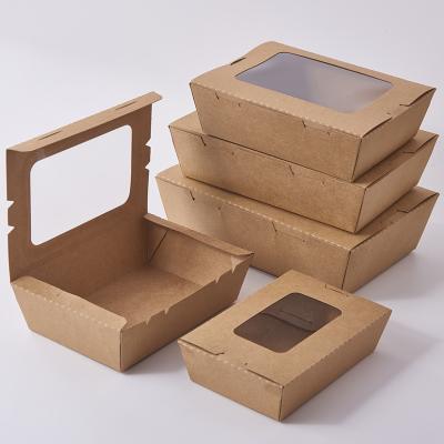 China Sushi Salad Clear Window Cardboard  Paper Takeaway Containers for sale