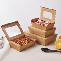 China Sushi Salad Clear Window Cardboard  Paper Takeaway Containers for sale