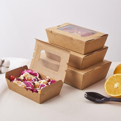 China Thickened Sandwich Platter Food Grade Cardboard Boxes PET Clear Window for sale