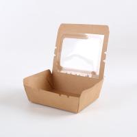 China Thickened Sandwich Platter Food Grade Cardboard Boxes PET Clear Window for sale