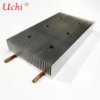 China Water Cold Plate Heat Sink Embedded Copper Tubes Water Cooling Heatsink 120(W)*36(H)*210(L)mm for sale