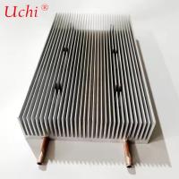 China Water Cold Plate Heat Sink Embedded Copper Tubes Water Cooling Heatsink 120(W)*36(H)*210(L)mm for sale