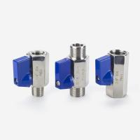 China Water Cooling Plate Water Valve 304 Stainless Steel Double Outer Inner And Outer Wire Micro Mini Ball Valve for sale