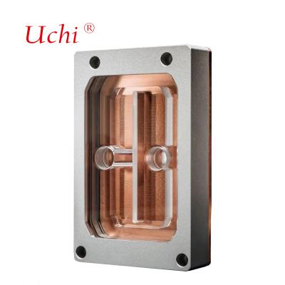 China Stainless Steel Solid Copper Water Cooling Plate Aluminum CPU Exchanger Solution for sale