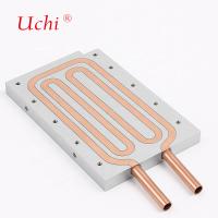 China PSU Liquid Cooling Tubed Cold Plate CNC Machining Heat Sink Block Solution for sale