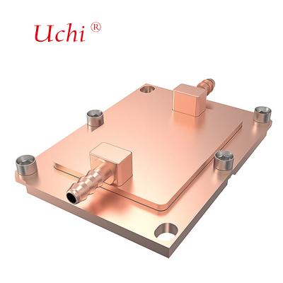China Custom Pure Copper CPU Heat Sink Water Cooler Cold Plate Liquid Cooling for sale