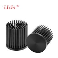 China 8 To 15W Black Anodized Round Pin Heatsink Aluminum IGBT Thermal Solution for sale