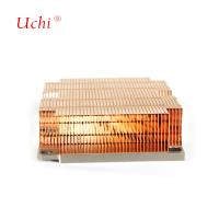 China High Density Stacked Al Cu Fin Heat Sink Heat Pipe for Server Optical Cooling for sale