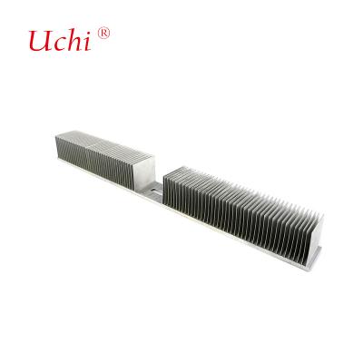 China 600W LED Skived Fin Heat Sink Finned Heat Pipe Double Tower Optical Radiator for sale