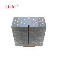 China 1500W LED Finned Heat Pipe 5 Zipper Fin Heat Sink Module for Optical Cooling for sale