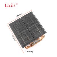 China 1500W LED Finned Heat Pipe 5 Zipper Fin Heat Sink Module for Optical Cooling for sale