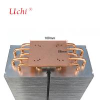 China 1500W LED Finned Heat Pipe 5 Zipper Fin Heat Sink Module for Optical Cooling for sale