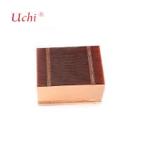 China Buckle Copper Fin Heat Sink for Power Supply Optical Module Cooling Plate for sale