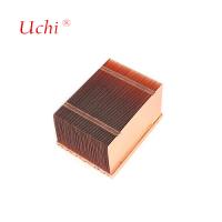 China Buckle Copper Fin Heat Sink for Power Supply Optical Module Cooling Plate for sale
