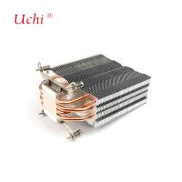 China Clip Type Zipper Fin Computer CPU Heat Sink 4 Heat Pipes Radiator for sale