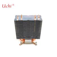 China Clip Type Zipper Fin Computer CPU Heat Sink 4 Heat Pipes Radiator for sale