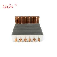 China Soldered Zipper Fin Heat Pipe Heat Sink Plates Medical Equipment Cooling for sale
