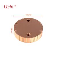 China 1500W Liquid Cooled Pure Copper Round LED Lighting Heat Sink Component for sale