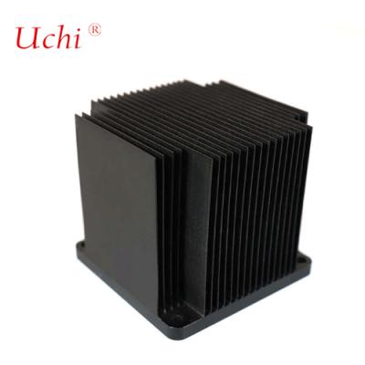 China Anodized Black Aluminum Skived Heat Sink Industrial PCB Cooling Solution for sale