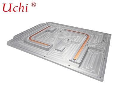 China Aluminum Plate Heat Sink Extrusion 2 Heat Pipe Friction Welding for Optical Module for sale