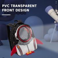 China Waterproof 3D Rocket Kids Backpack Anti Lost Cartoon Girls Astronauts School Bags for sale