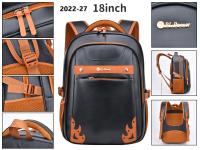 China 18 Inch Business Casual Backpack Men'S PU Leather College Student School Bag for sale