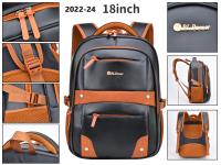 China 18 Inch Business Casual Backpack Men'S PU Leather College Student School Bag for sale