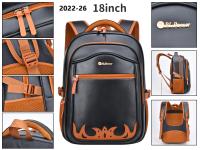 China 18 Inch Business Casual Backpack Men'S PU Leather College Student School Bag for sale