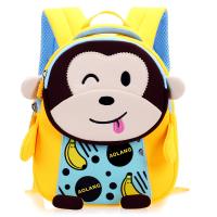 China Monkey Waterproof Kids Backpack Neoprene 3D Cute Cartoon Anti Lost Schoolbags 2 Sizes for sale
