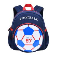 China Blue 3D Football Backpack / Cute Cartoon Knapsack For Boys for sale