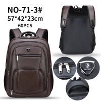 China PU Rucksack Men'S Laptop Leather Bag 23 Inch Backpack 1000g for sale