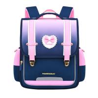 China Orthopedic Leather School Backpacks Boy Girl School Bag Large Capacity for sale