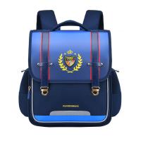 China Orthopedic Leather School Backpacks Boy Girl School Bag Large Capacity for sale