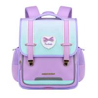China Orthopedic Leather School Backpacks Boy Girl School Bag Large Capacity for sale