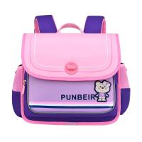 China Cartoon Bear Leather School Backpacks Horizontal Orthopedic Large Capacity for sale